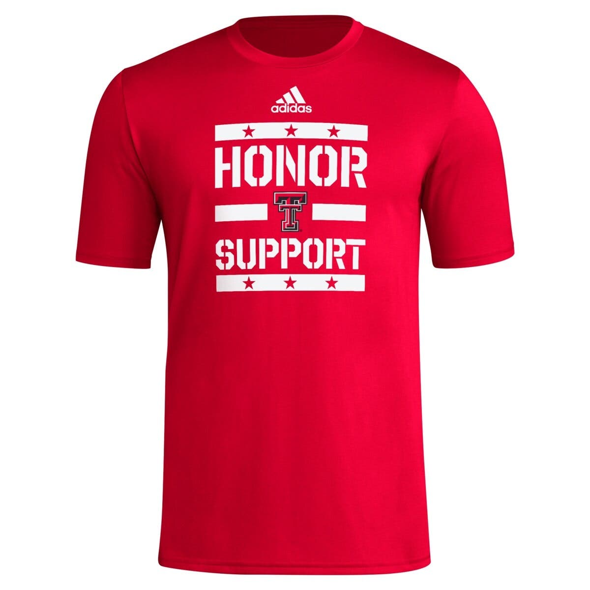 adidas Men's adidas Red Texas Tech Red Raiders Honor & Support T-Shirt ...