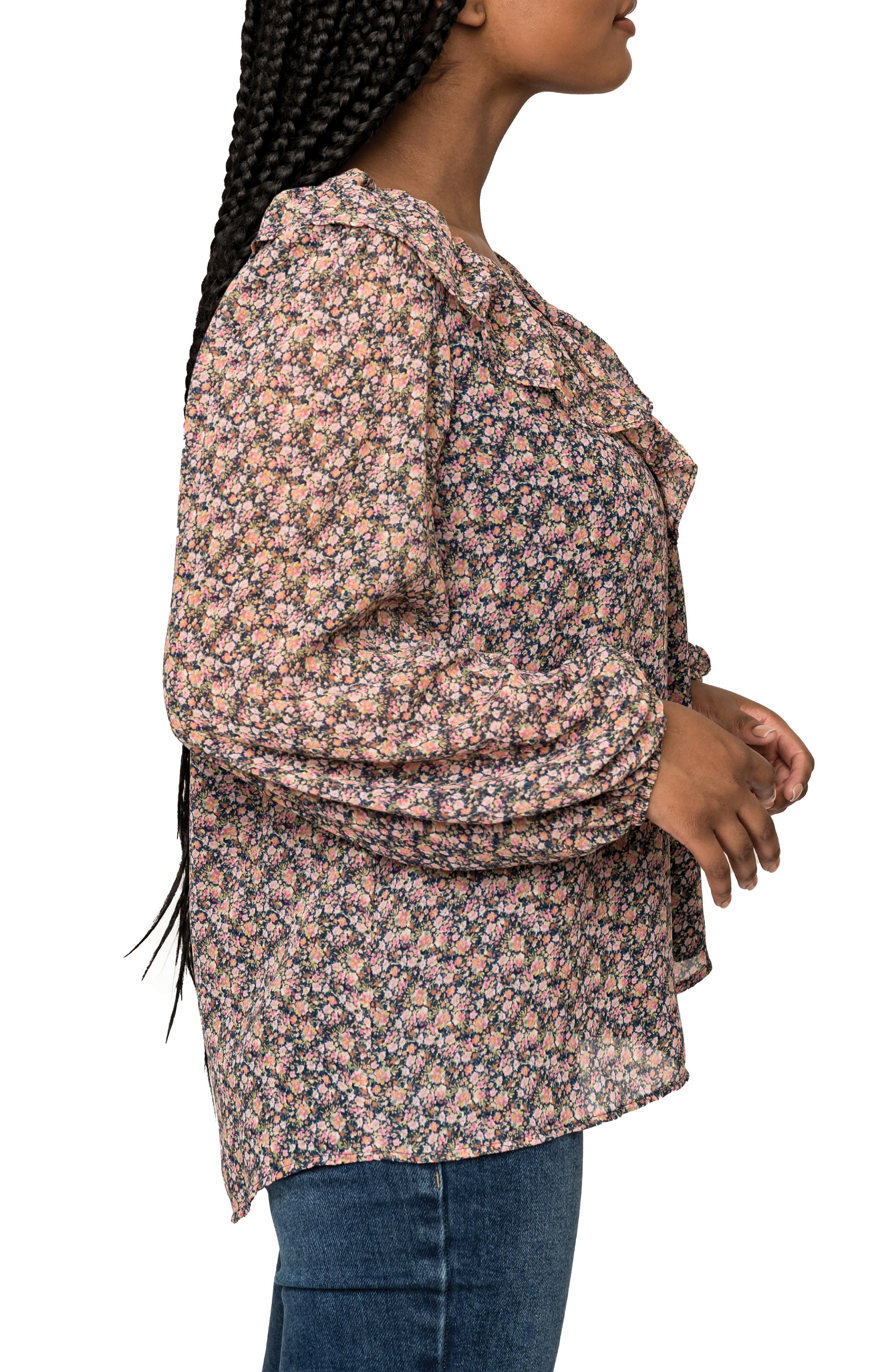GIBSONLOOK Gigi V-Neck Long Sleeve Floral Top | Nordstromrack