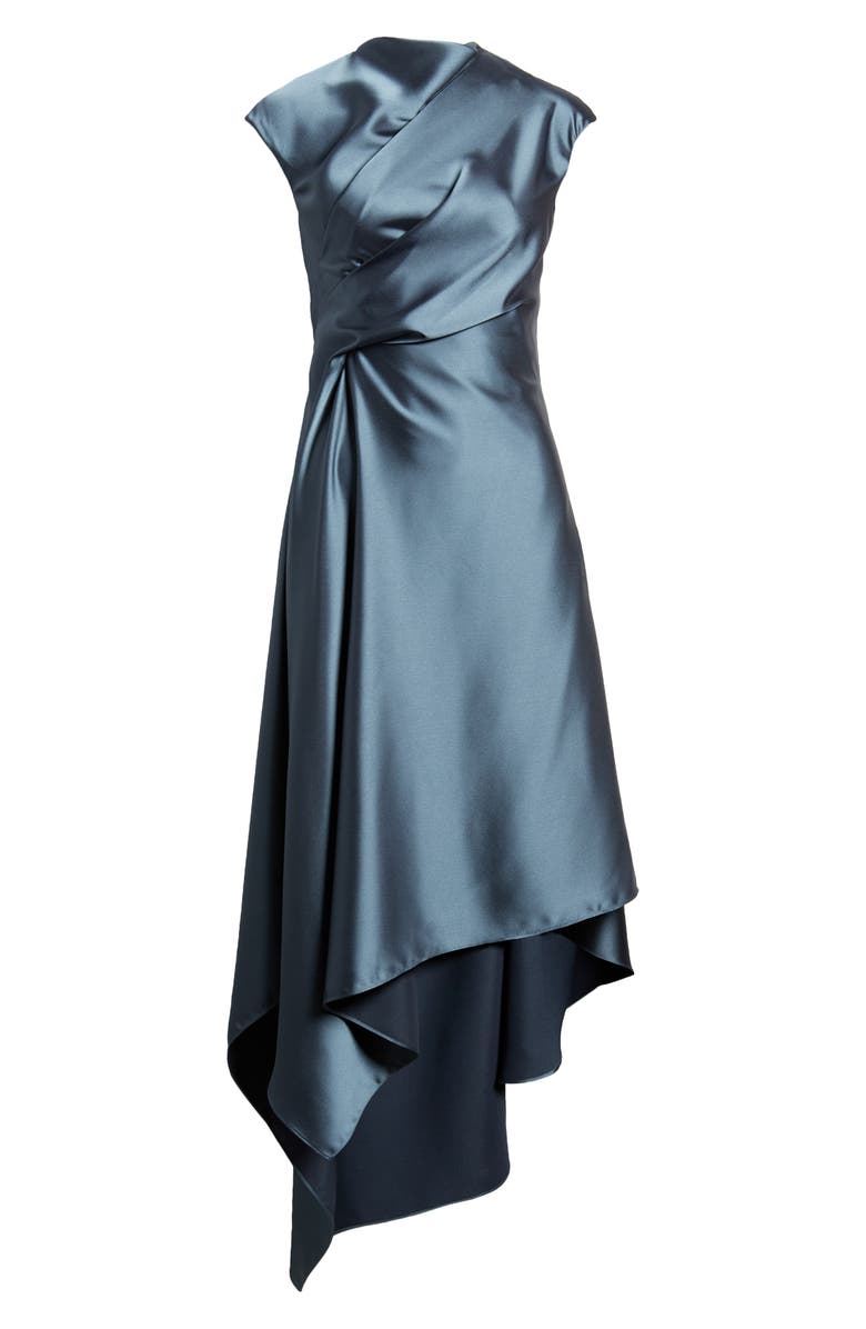 Amsale Drape Asymmetric Hem Satin Cocktail Dress | Nordstromrack