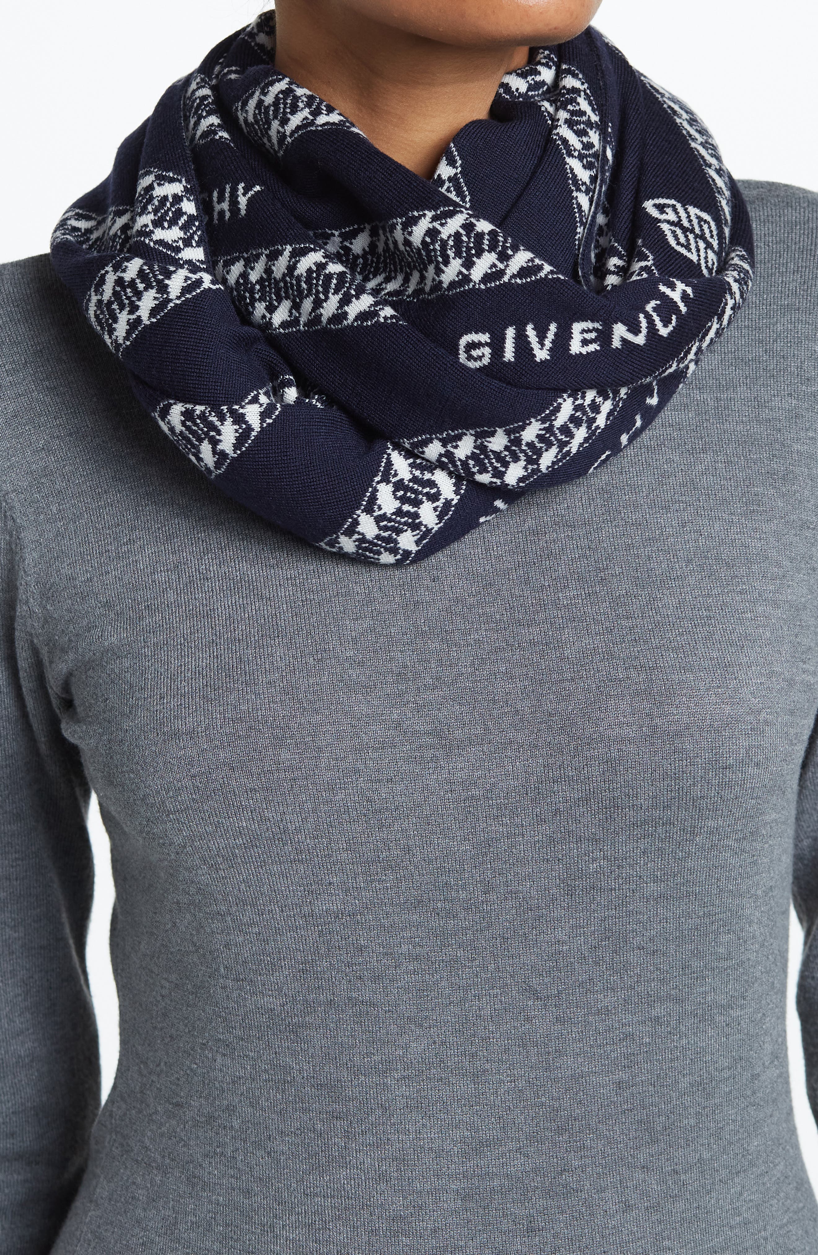 Givenchy Chain Logo Print Scarf (Women) | Nordstromrack