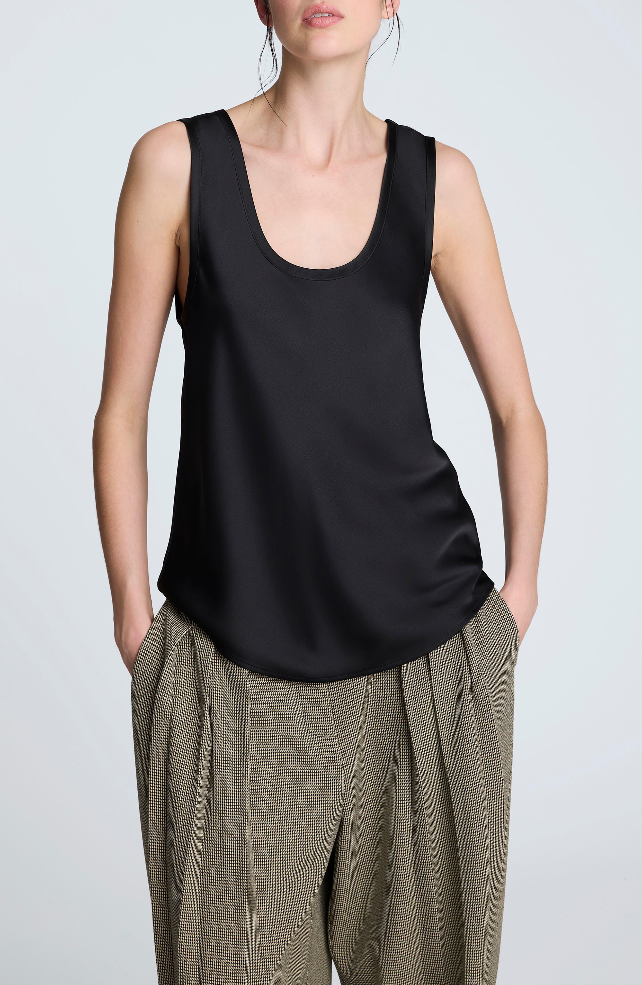 Kenneth Cole Satin Scoop Neck Tank | Nordstrom
