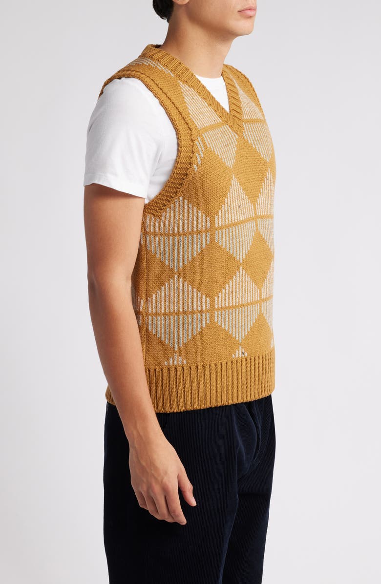 PEREGRINE Geo Pattern V-Neck Wool Sweater Vest | Nordstromrack