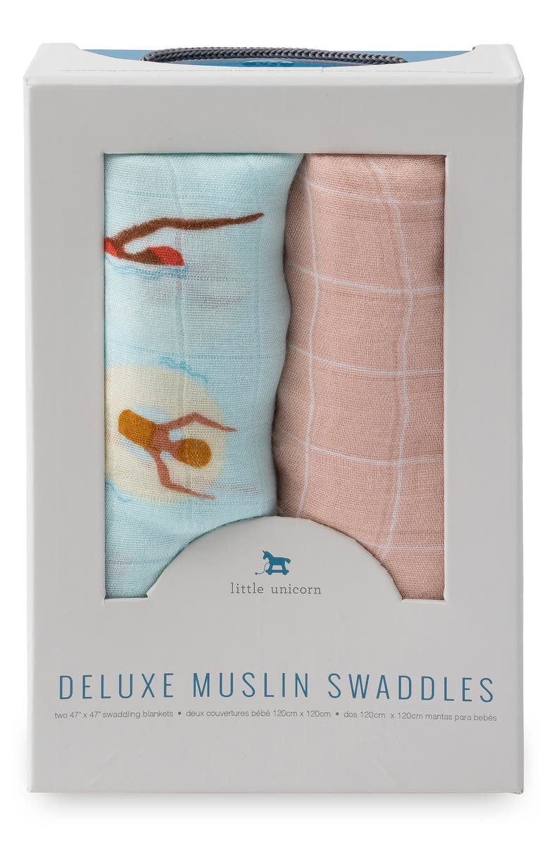 little unicorn 2-Pack Deluxe Muslin Swaddle Blankets | Nordstromrack