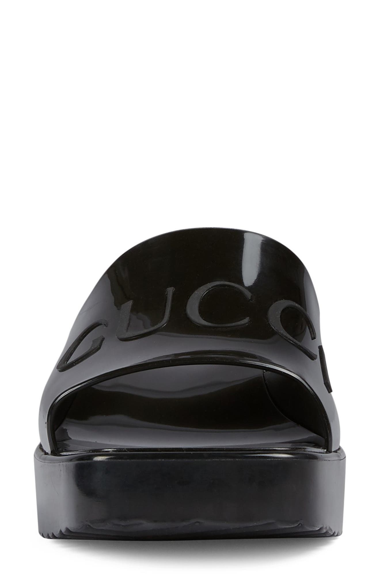 Gucci Rubber Logo Platform Slide Sandal (Women) | Nordstromrack