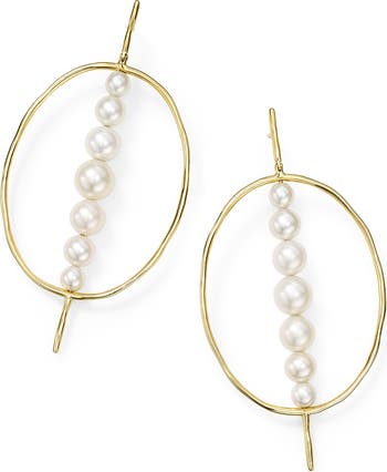 Ippolita Nova 18K Yellow Gold 9mm Graduated Pearl Drop Earrings ...