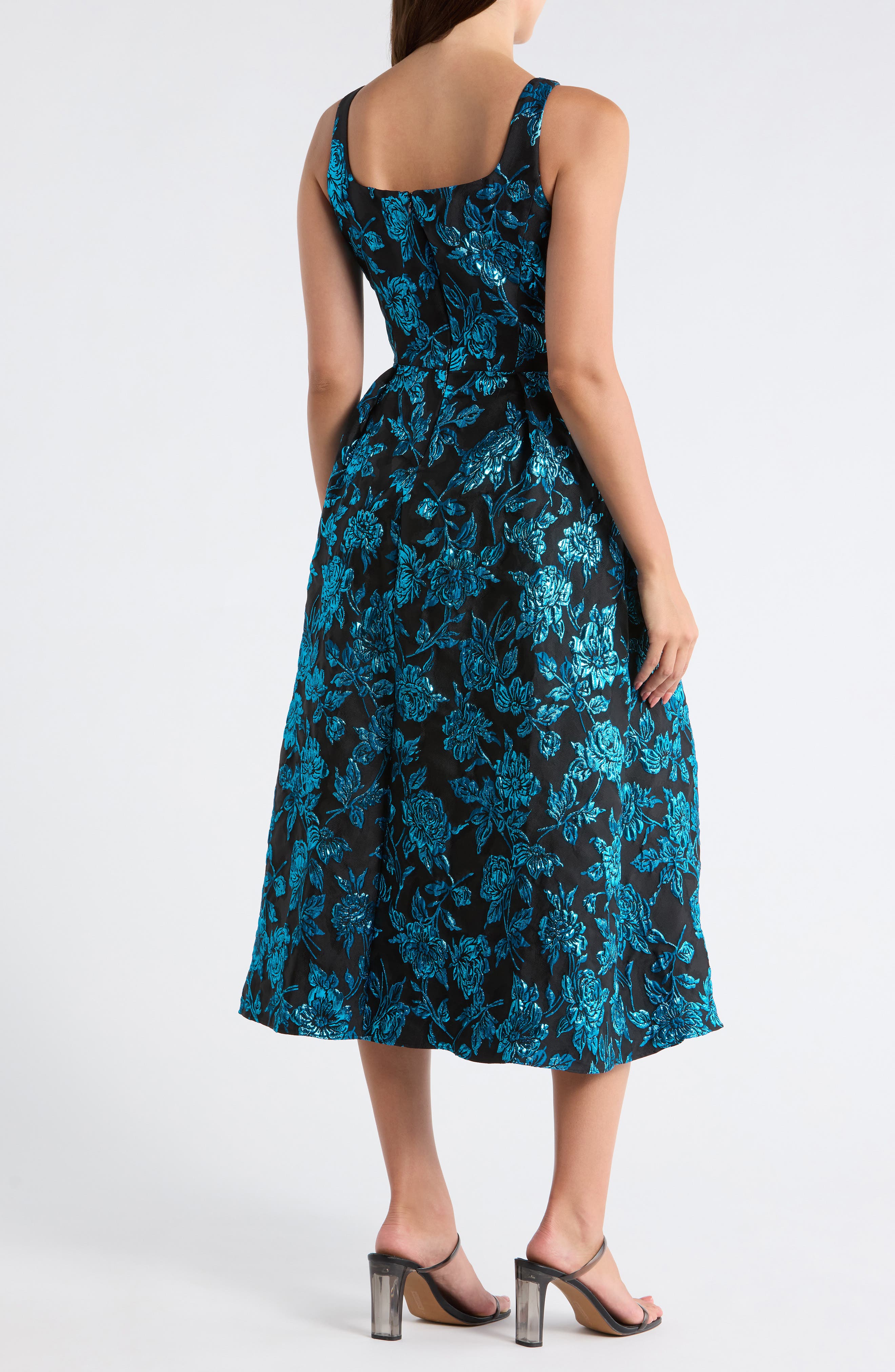 Julia Jordan Floral Square Neck Evening Maxi Dress | Nordstromrack