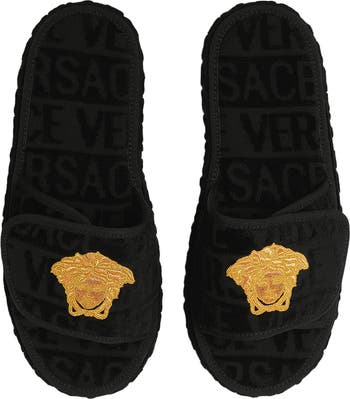 Versace Gender Inclusive Medusa Embroidered Slipper | Nordstrom