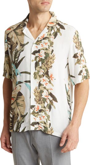 BOSS Rayer Tropical Short Sleeve Button-Up Camp Shirt | Nordstromrack