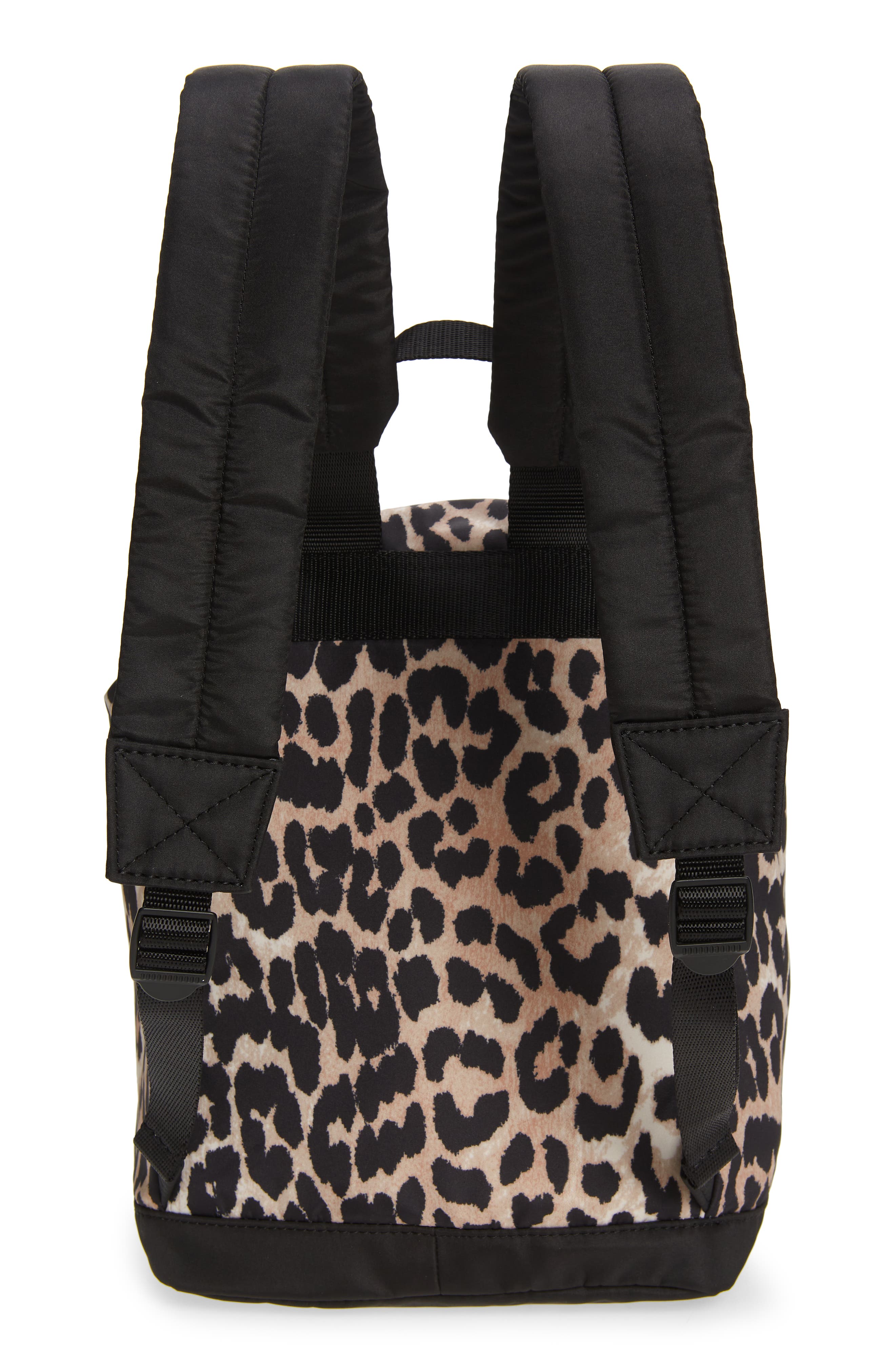 Ganni Small Leopard Print Recycled Tech Fabric Backpack | Nordstromrack