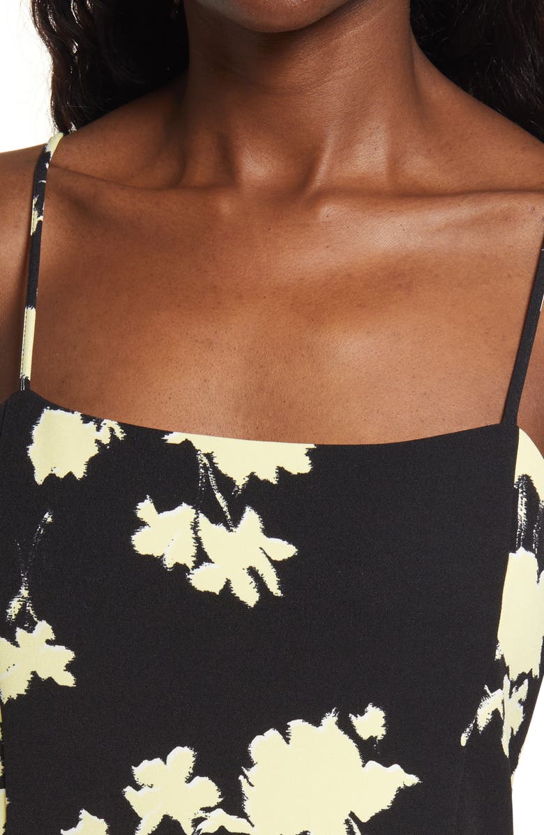 Open Edit Floral Print Fitted Minidress | Nordstromrack