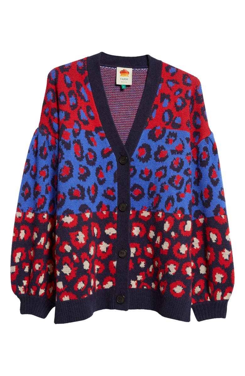 FARM Rio Mix Leopard Spot Cardigan | Nordstromrack