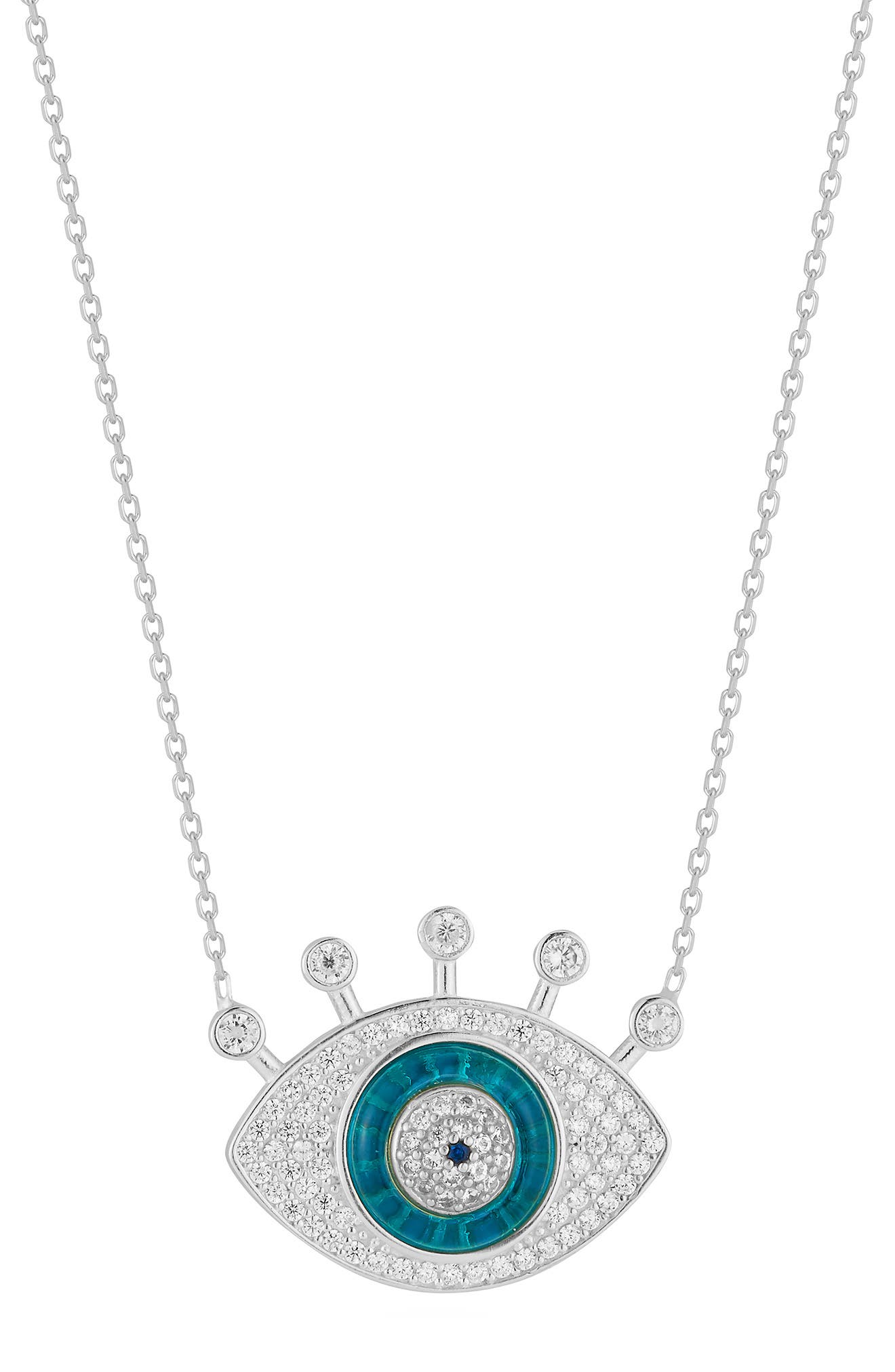 SPHERA MILANO Cubic Zirconia Evil Eye Necklace | Nordstromrack