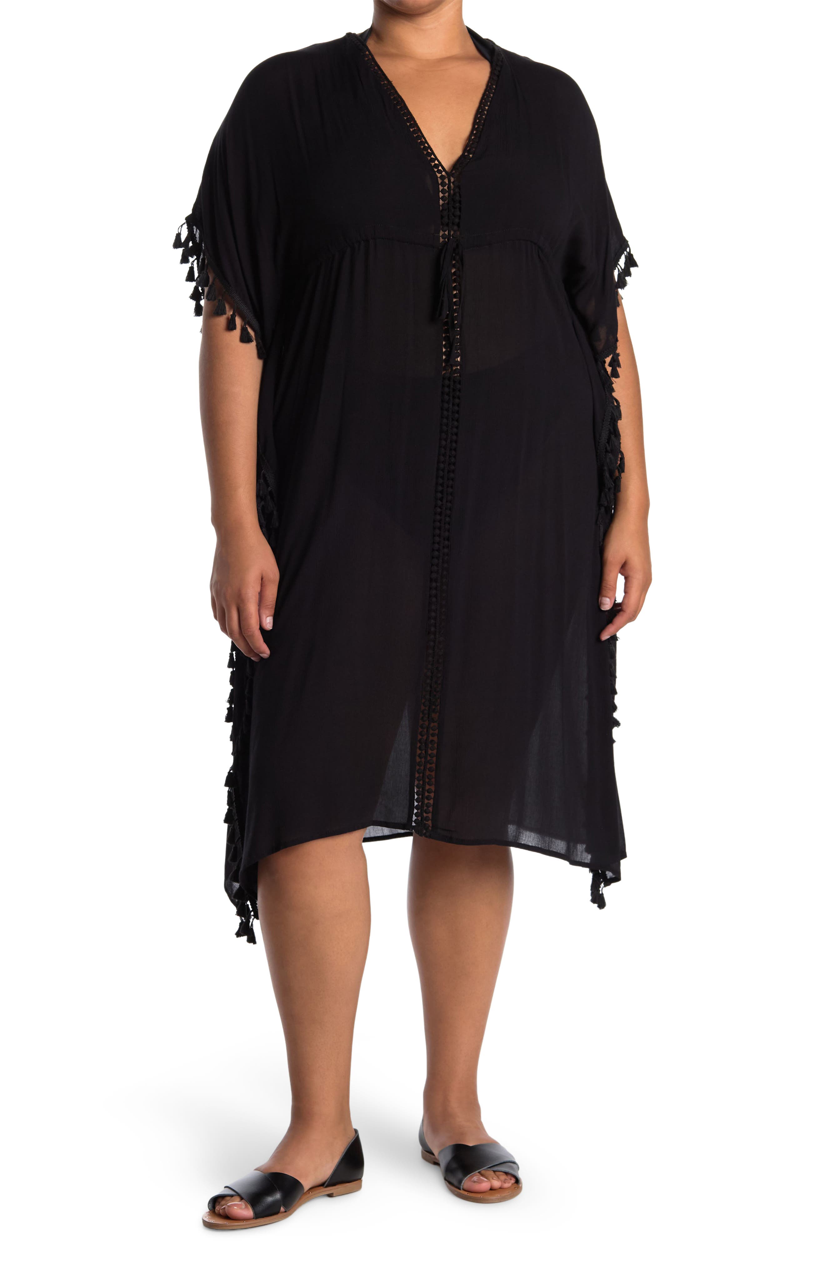 Vince Camuto Eyelet Lace Tassel Cover-Up Dress | Nordstromrack