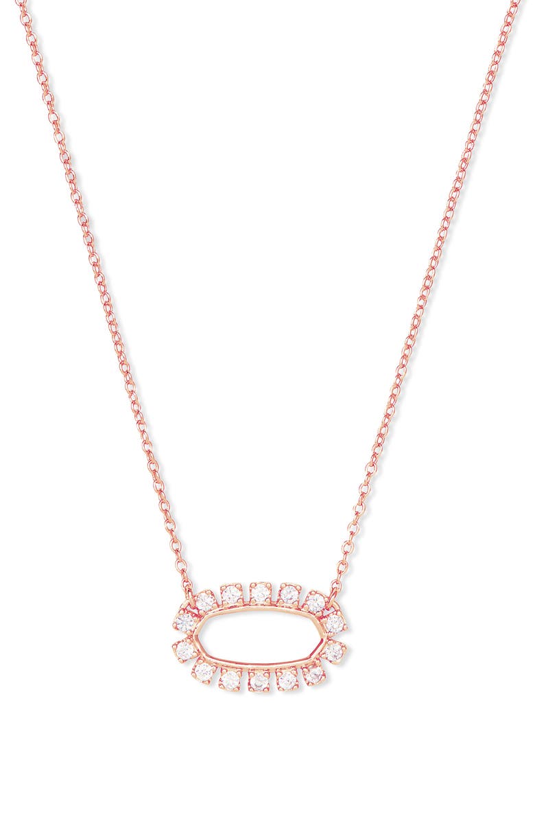 Kendra Scott Elisa Open Frame Crystal Pendant Necklace | Nordstromrack