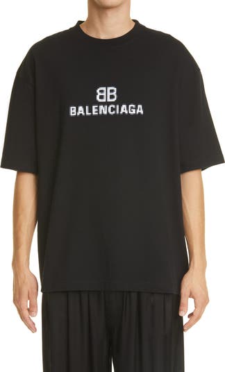 Balenciaga Pixel Logo Graphic Cotton Tee | Nordstrom