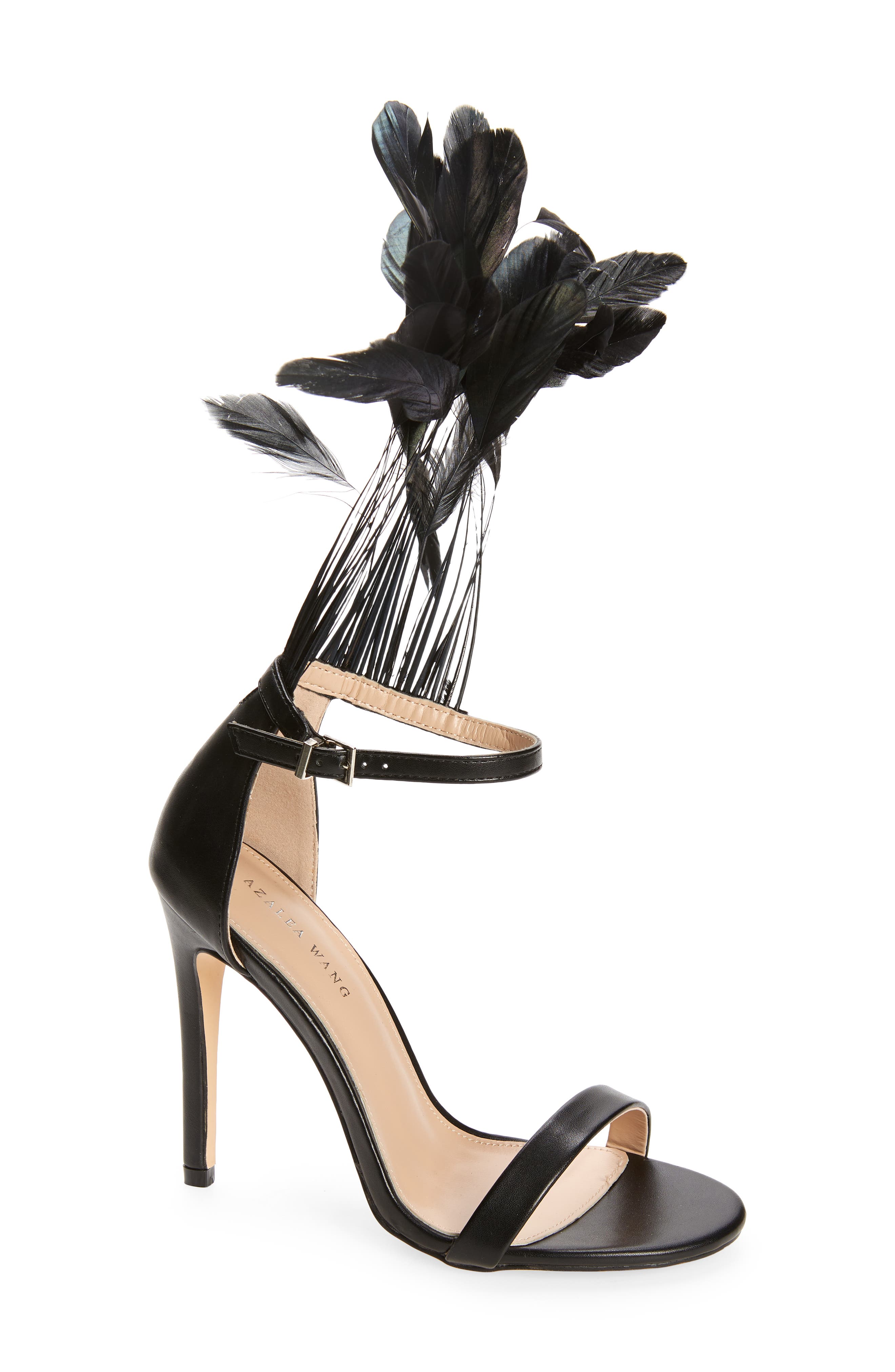 AZALEA WANG Oak Feather Trim Sandal (Women) | Nordstromrack