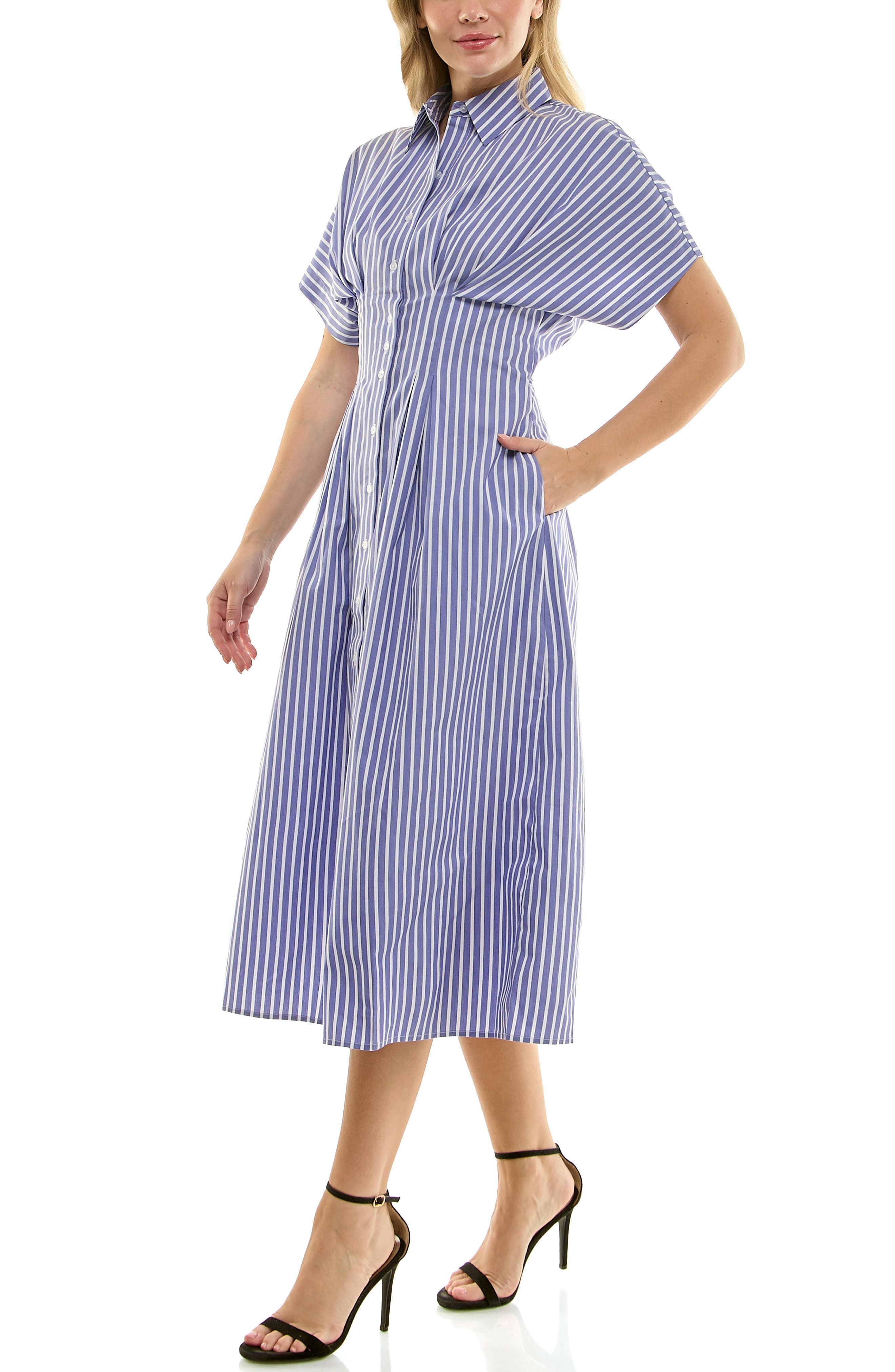 Nicole Miller Striped Shirtdress | Nordstromrack
