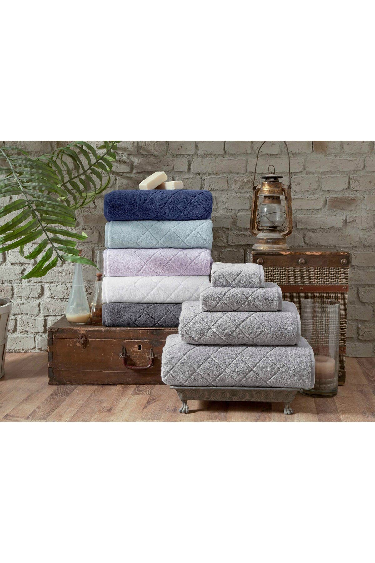ENCHANTE HOME Gracious Turkish Cotton 6-Piece Towel Set - Anthracite ...