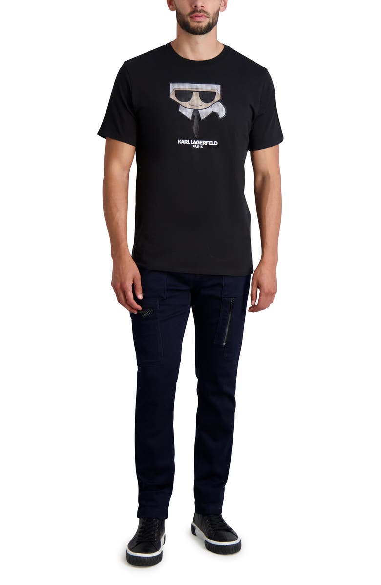 KARL LAGERFELD PARIS Textured Logo Cotton T-Shirt | Nordstromrack
