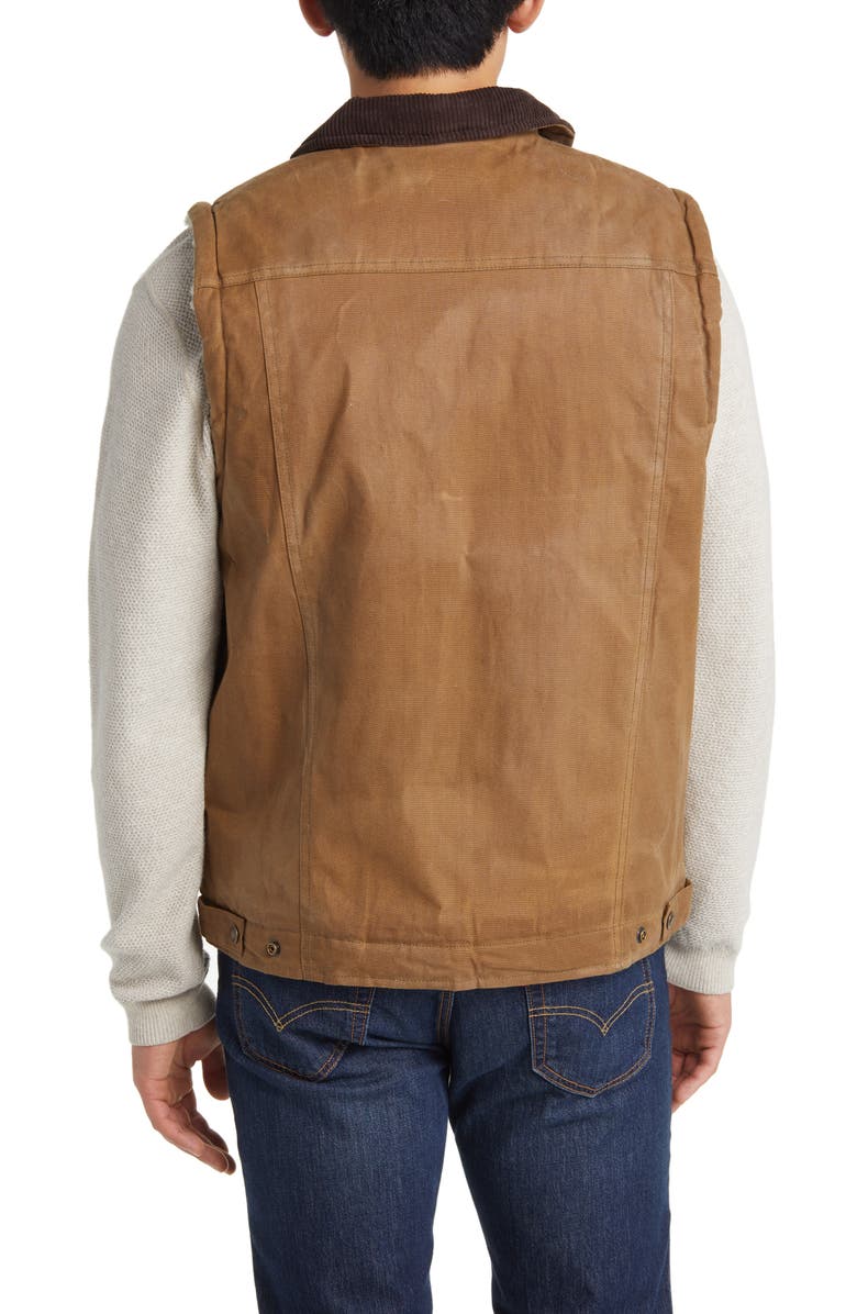 Schott NYC Water Resistant Waxed Cotton Utility Vest | Nordstrom