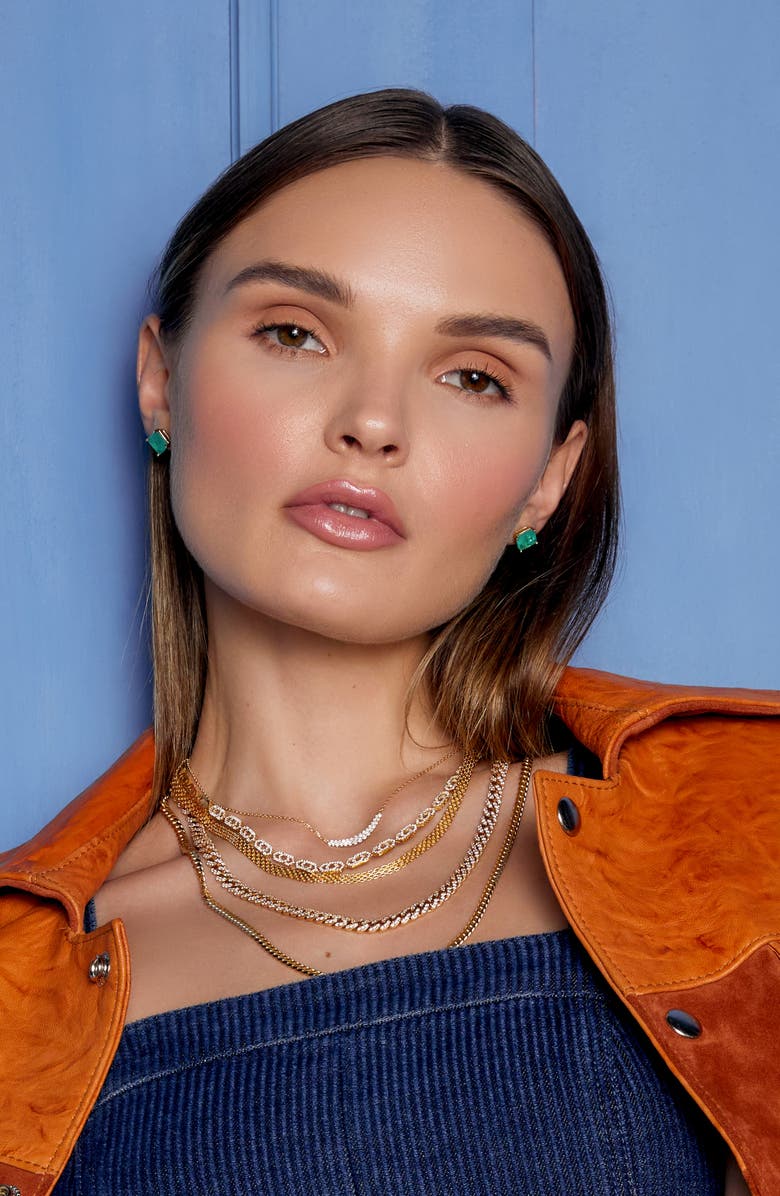 Bony Levy 14K Gold Green Quartz Stud Earrings | Nordstrom