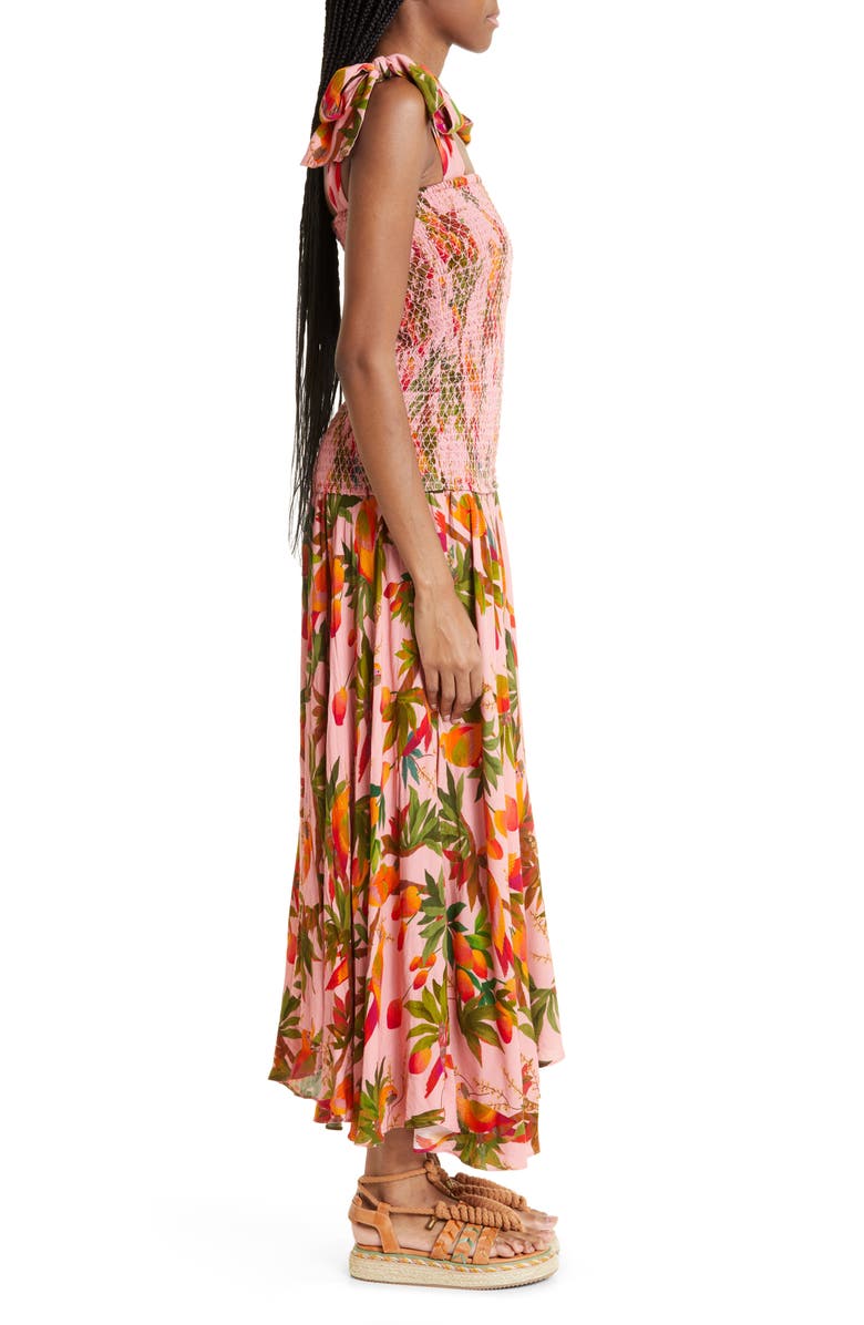FARM Rio Mango Trees Smocked Bodice Midi Dress | Nordstromrack