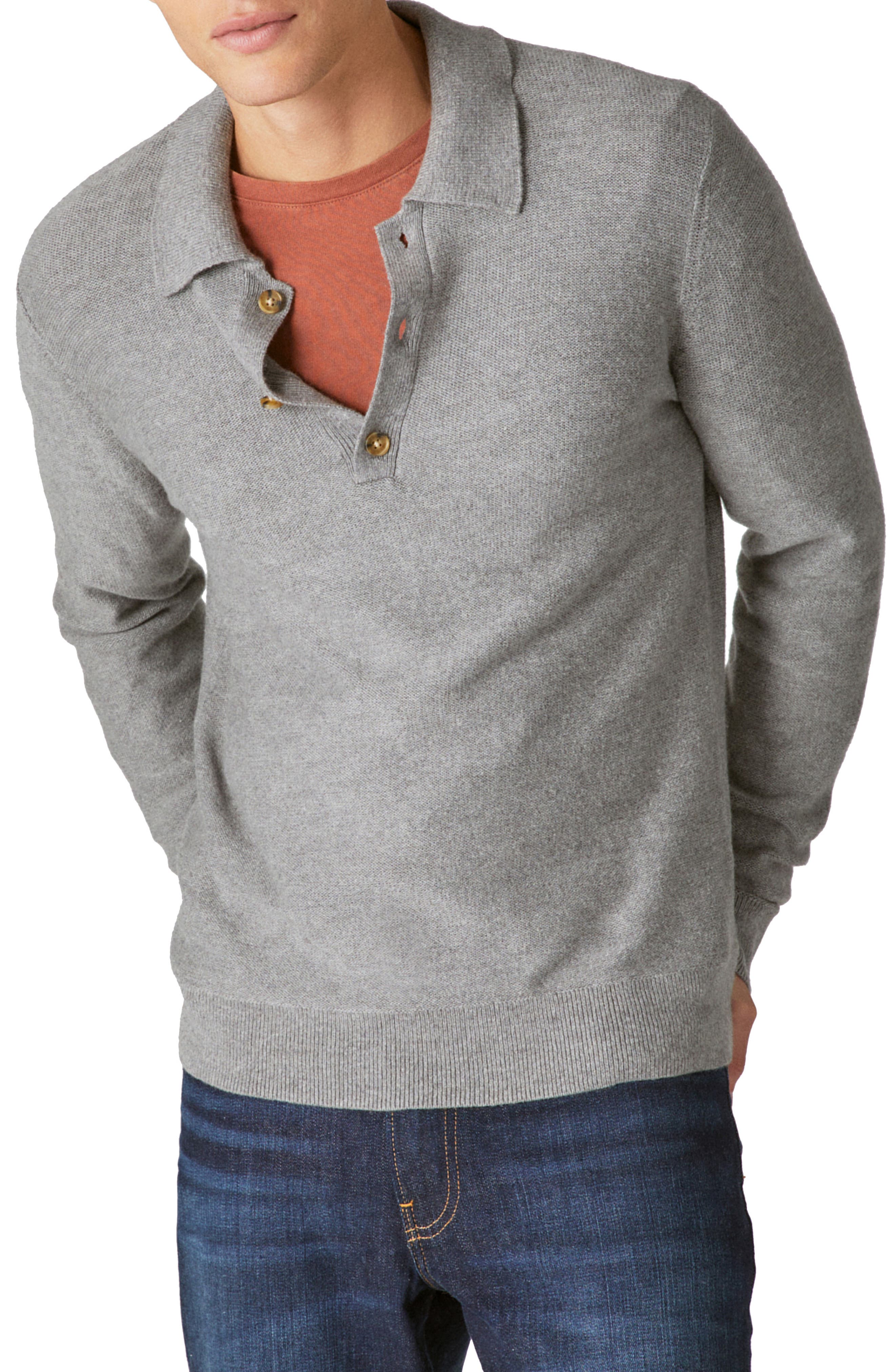 Lucky Brand Cloud Soft Polo Sweater | Nordstrom