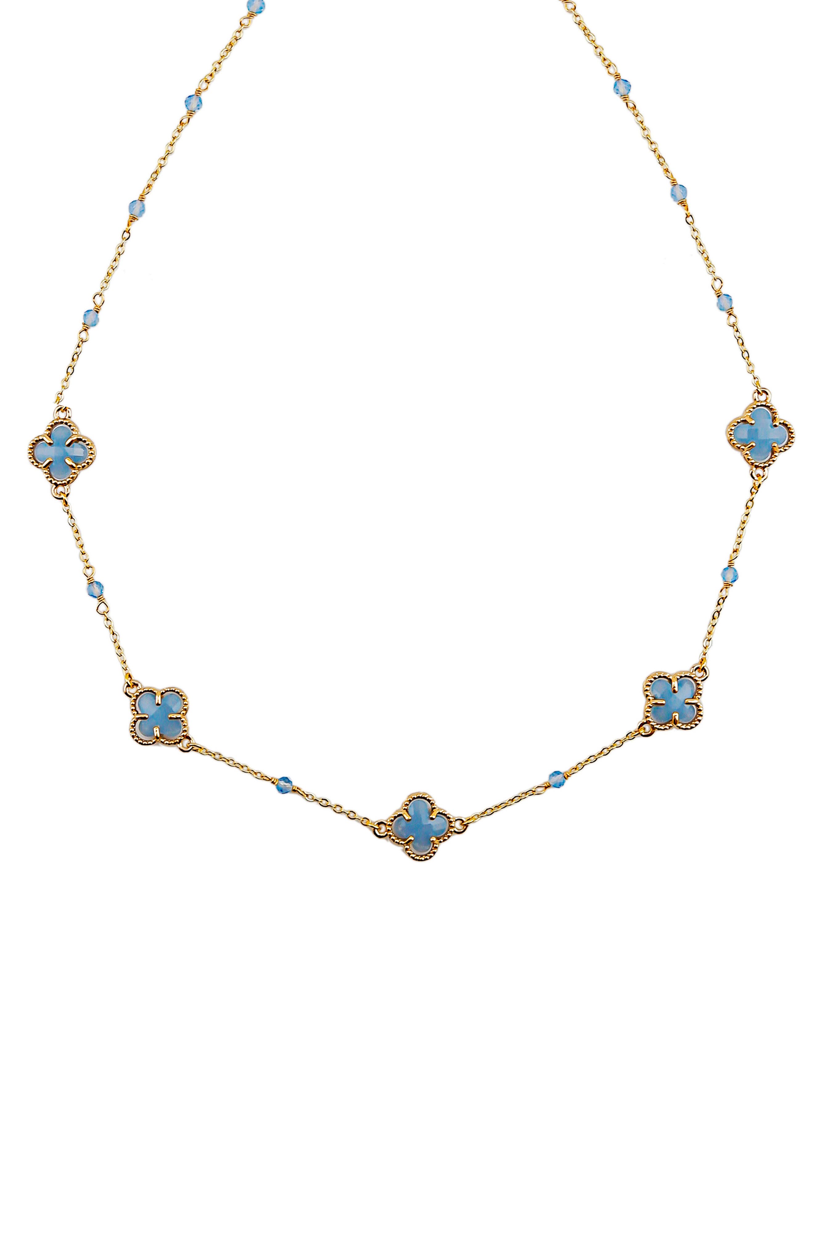 Panacea Periwinkle Clover Necklace | Nordstromrack