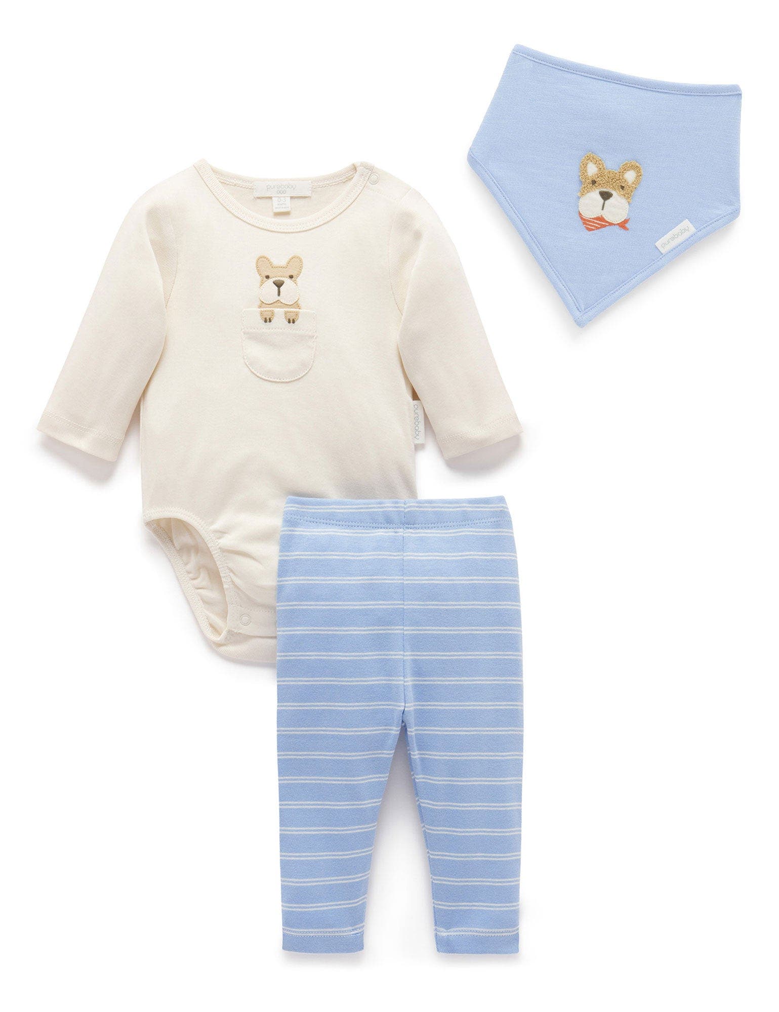 Purebaby 3 Piece Set Boys | Nordstrom