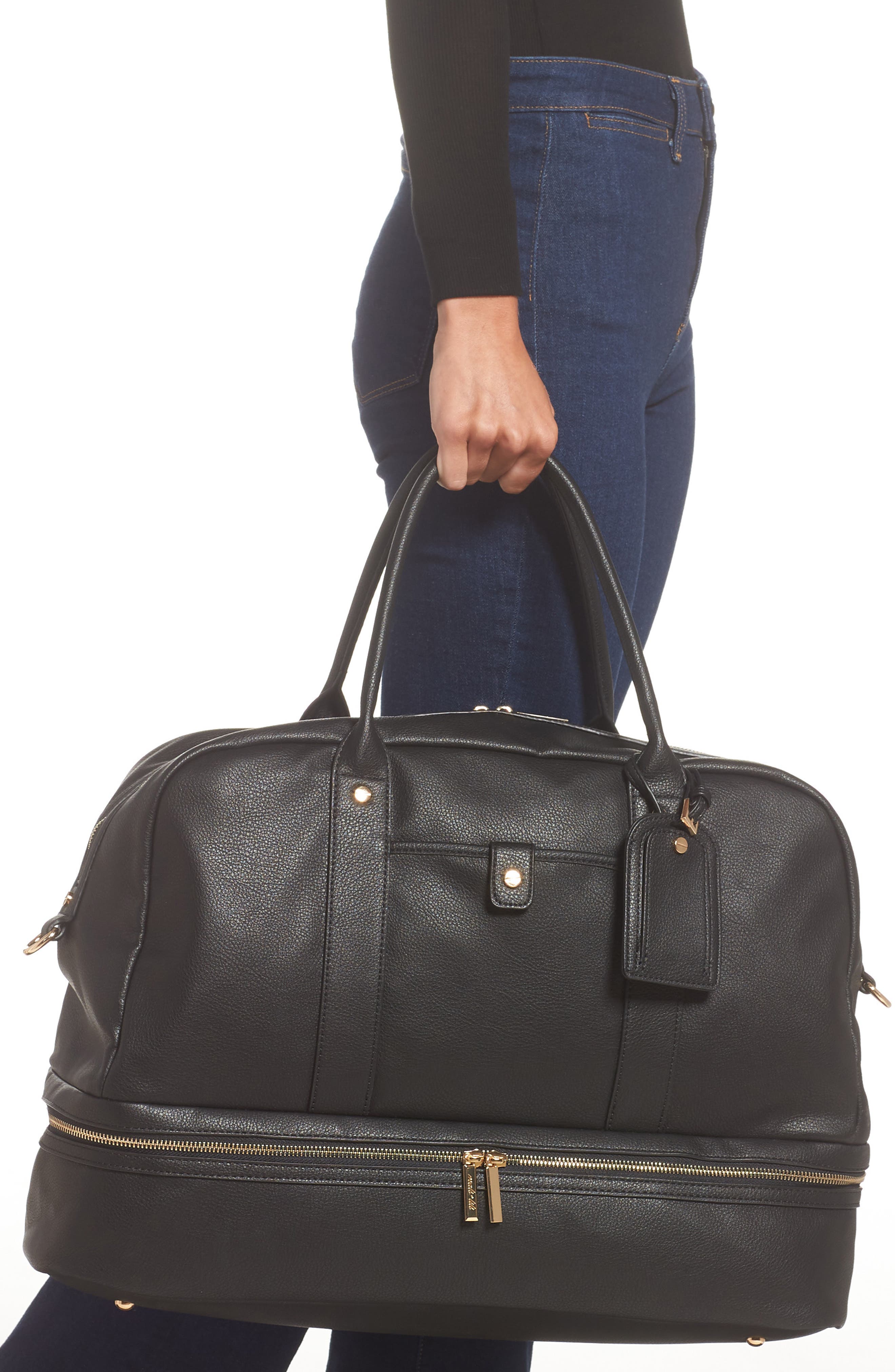 Mali + Lili Large Riley Vegan Leather Weekend Travel Bag | Nordstromrack