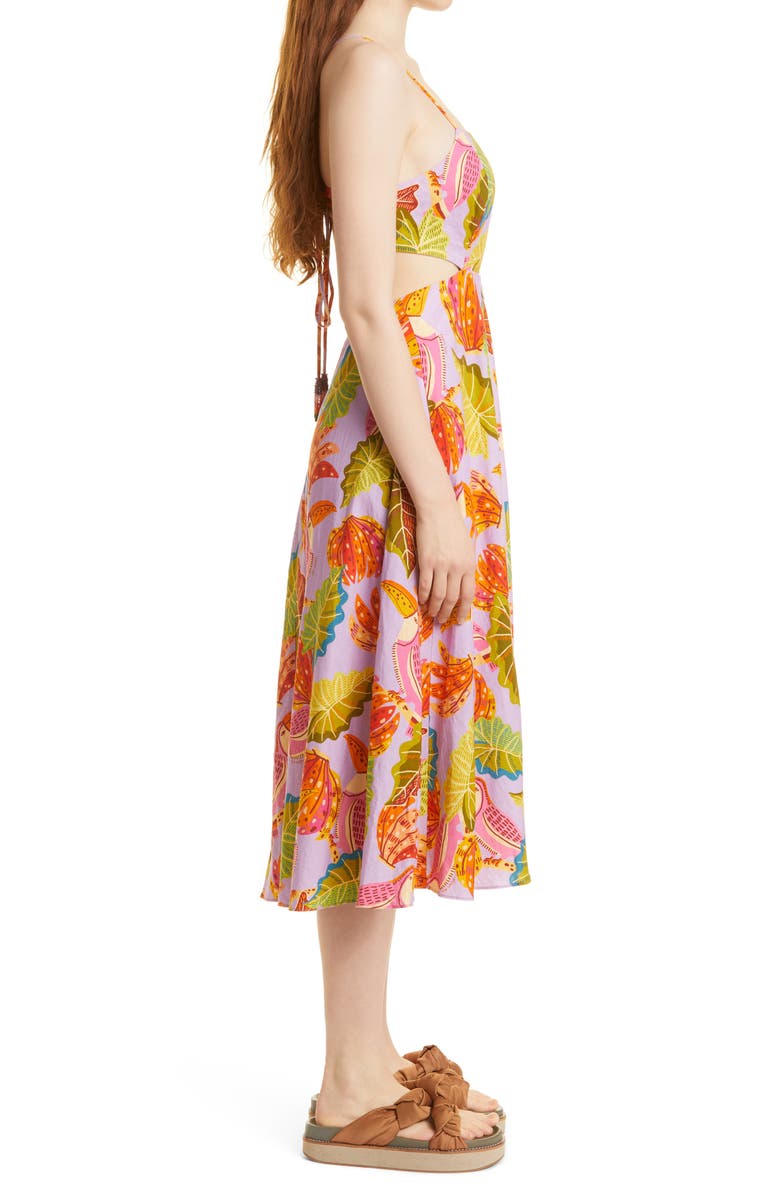 FARM Rio Beaks and Bananas Lilac Linen Blend Dress | Nordstromrack