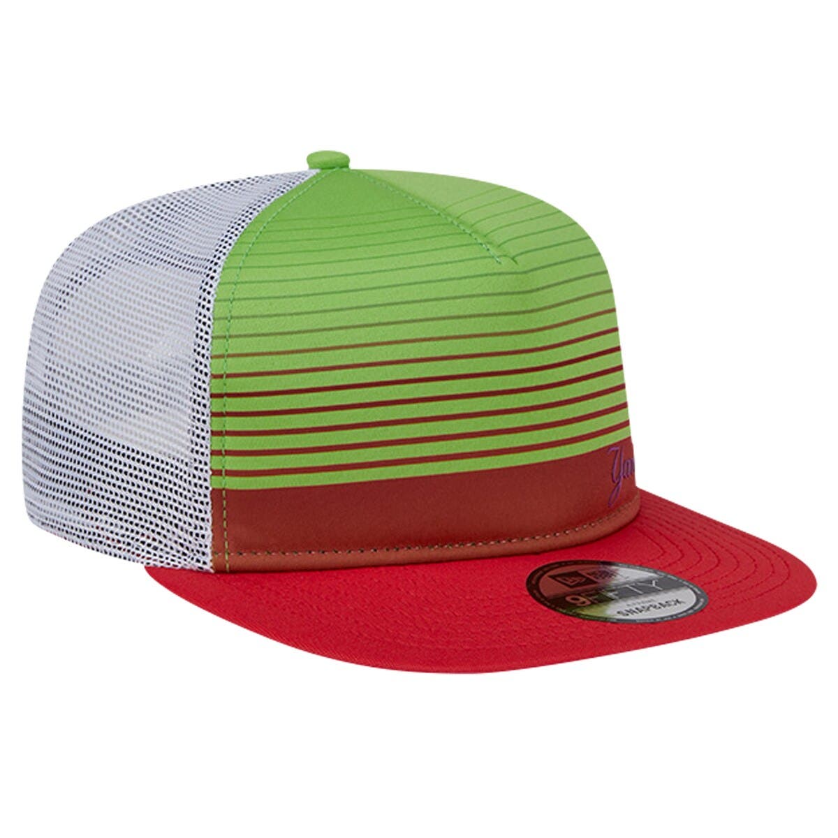 New Era Men's New Era Red New York Yankees Neon Horizon A-Frame Trucker ...