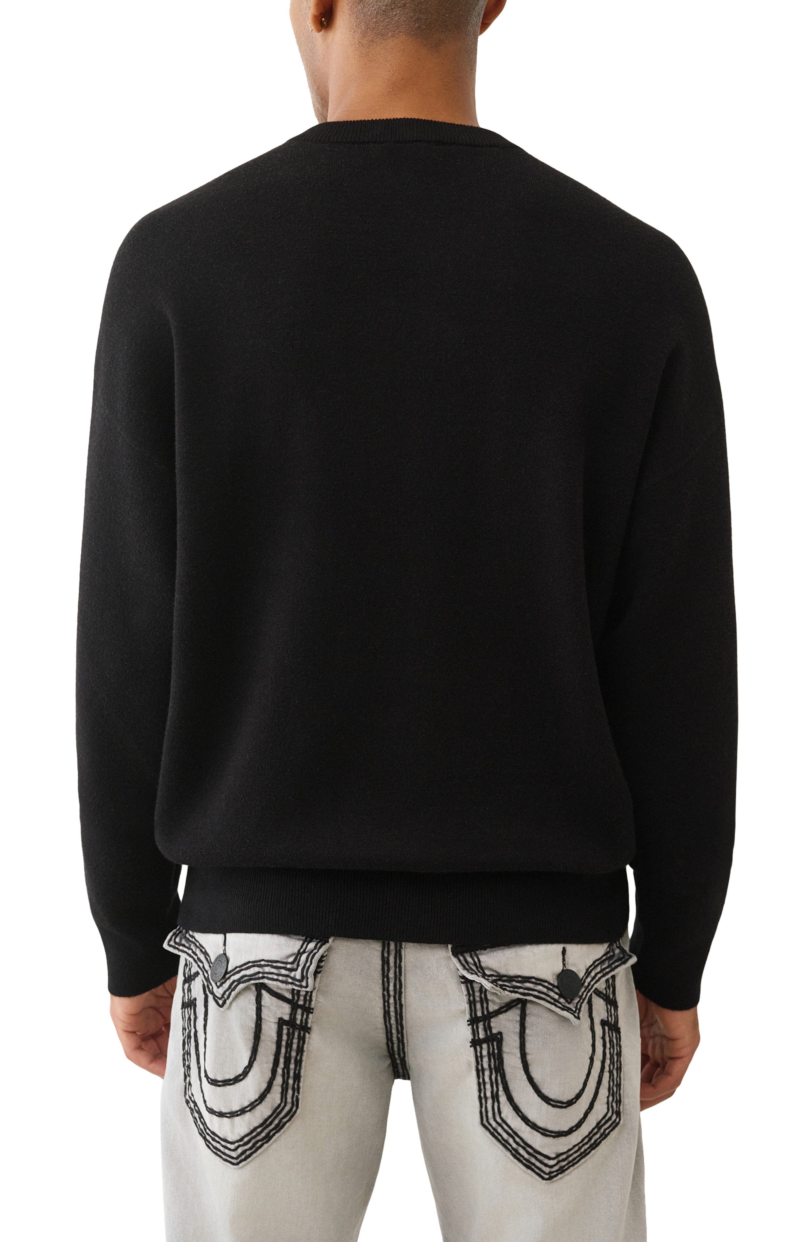 True Religion Boxy Logo Sweater | Nordstrom