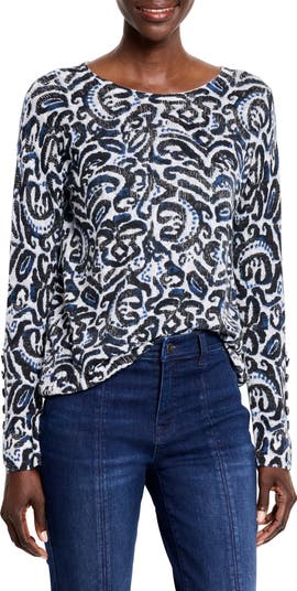 NIC+ZOE Tossed Paisley Print Sweater | Nordstrom