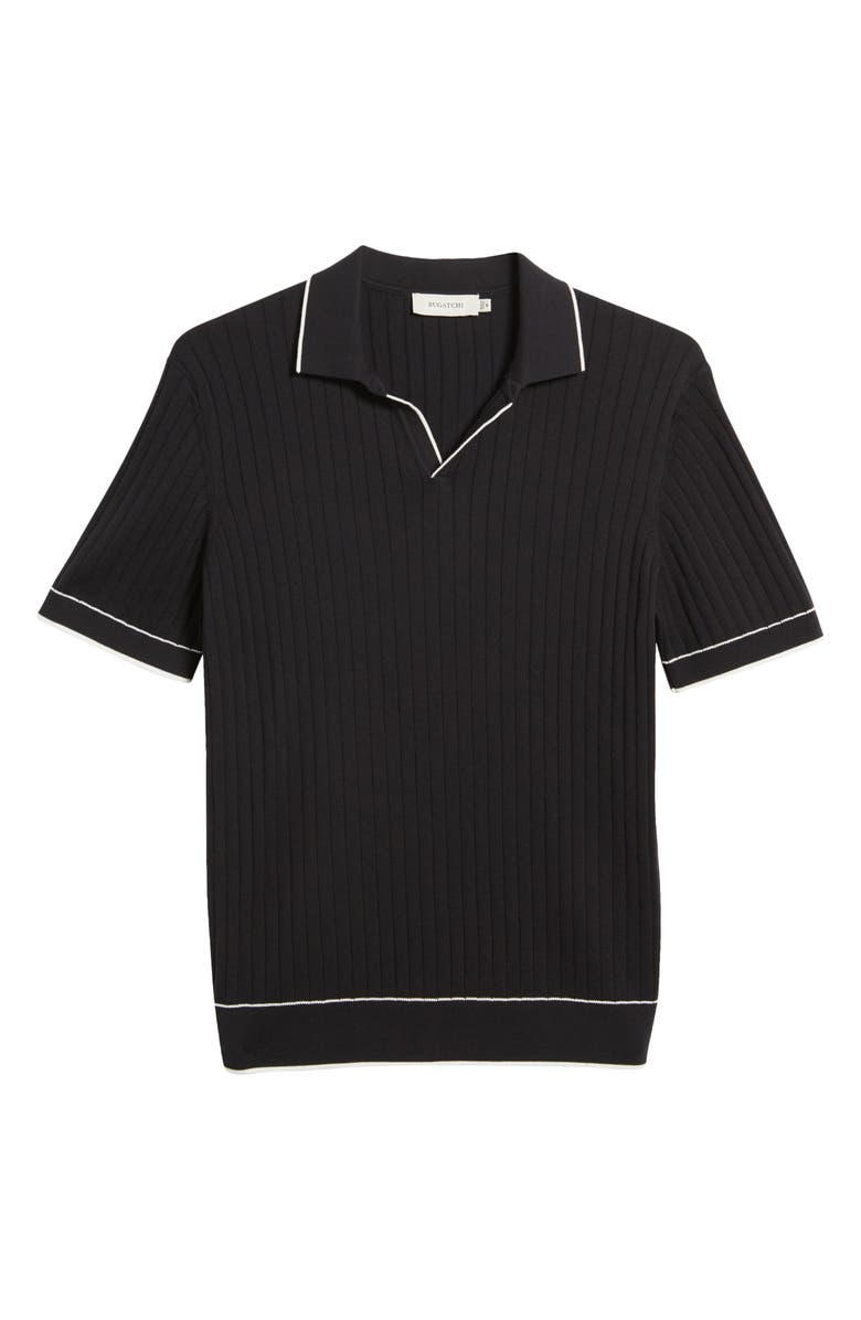 Bugatchi Tipped Johnny Collar Short Sleeve Sweater | Nordstromrack