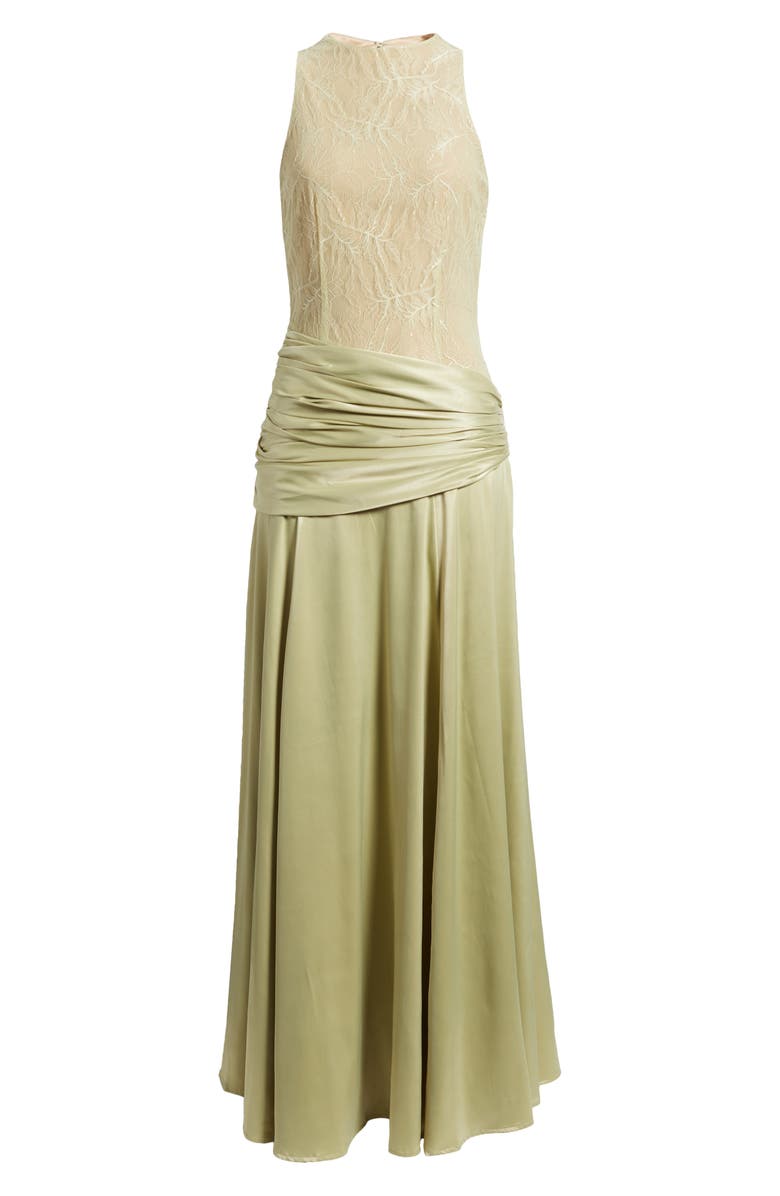 Sonya Moda Dalia Mixed Media Gown | Nordstrom