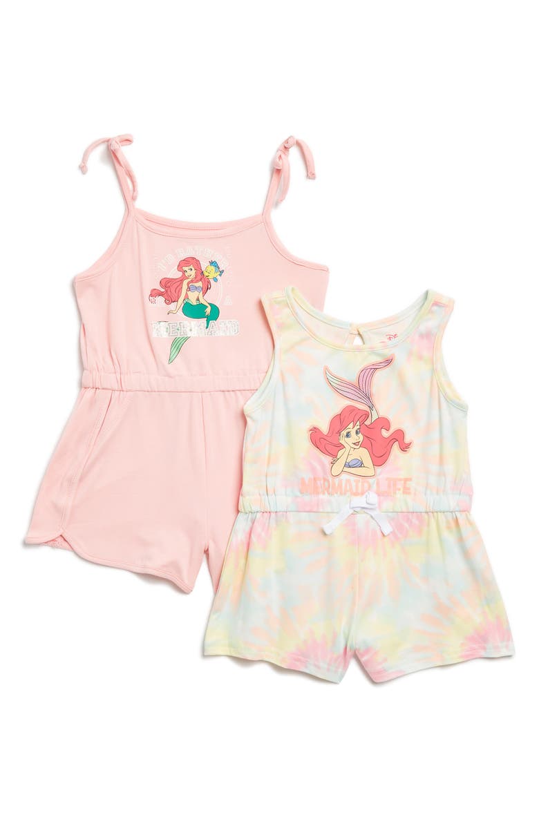 Children's Apparel Network Kids' 2-Pack Little Mermaid Rompers ...