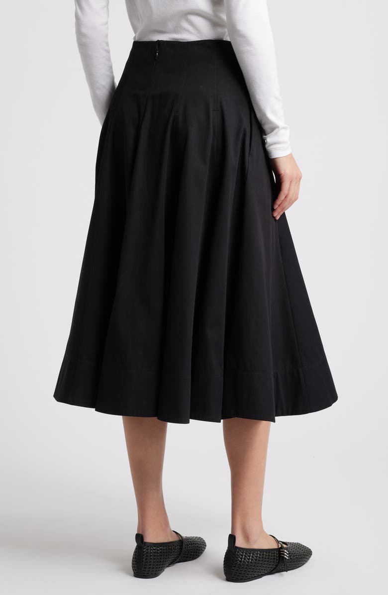 COS Voluminous Pleated Cotton Midi Skirt | Nordstromrack