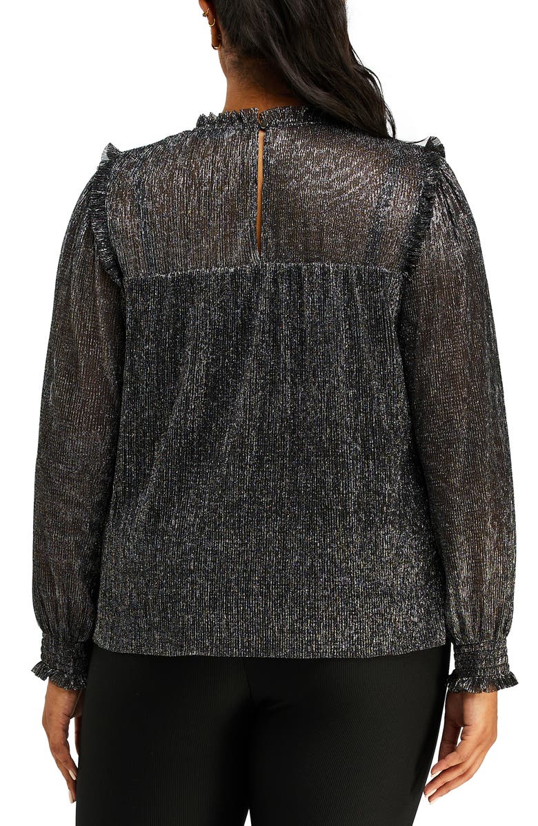 Estelle Shimmer Ruffle Yoke Blouse | Nordstromrack