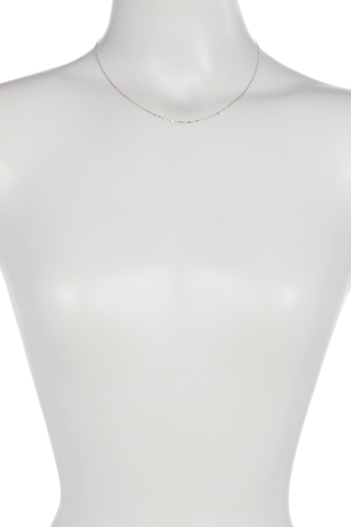 KARAT RUSH 14K White Gold Diamond-Cut 18" Singapore Chain Necklace ...