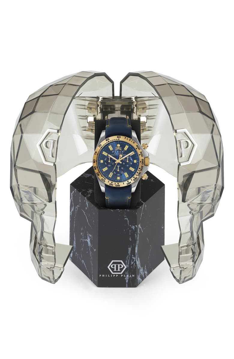 PHILIPP PLEIN Nobile Chronograph Leather Strap Watch, 43mm | Nordstromrack