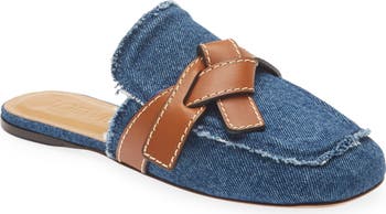 Loewe Gate Belted Denim Mule (Women) | Nordstrom