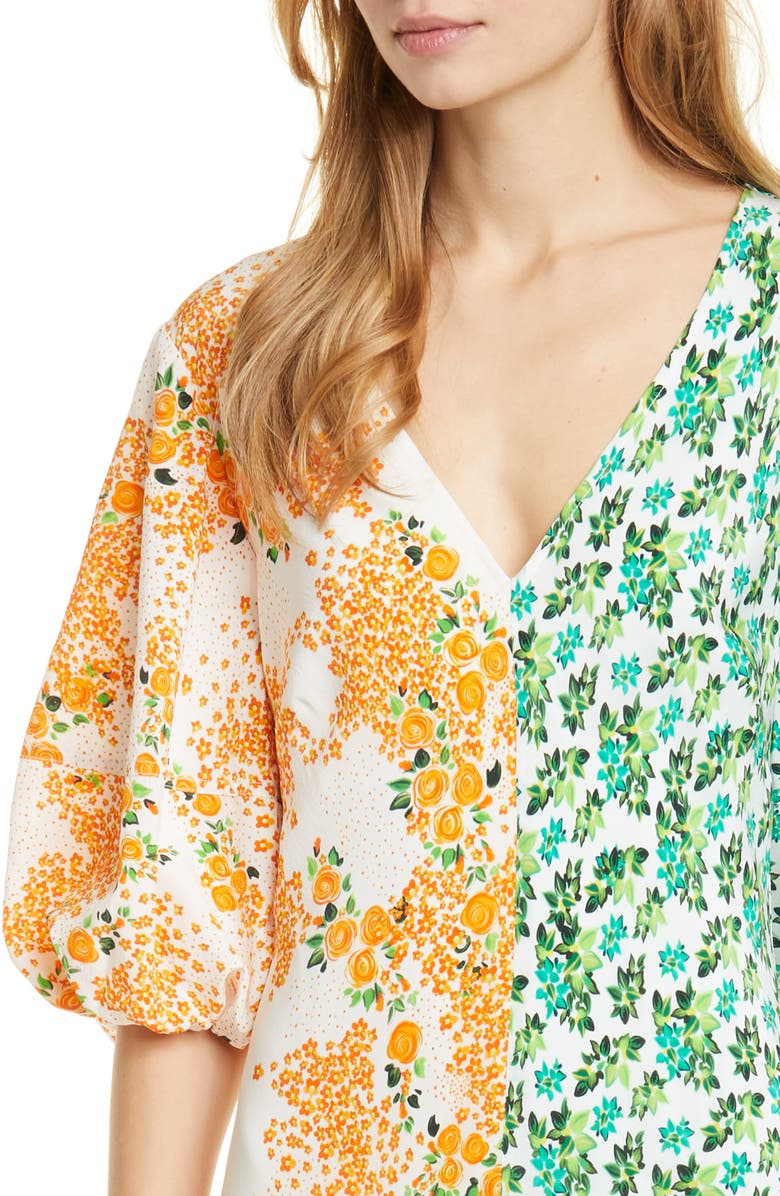 All Things Mochi Rubylyn Split Floral Silk Maxi Dress | Nordstromrack