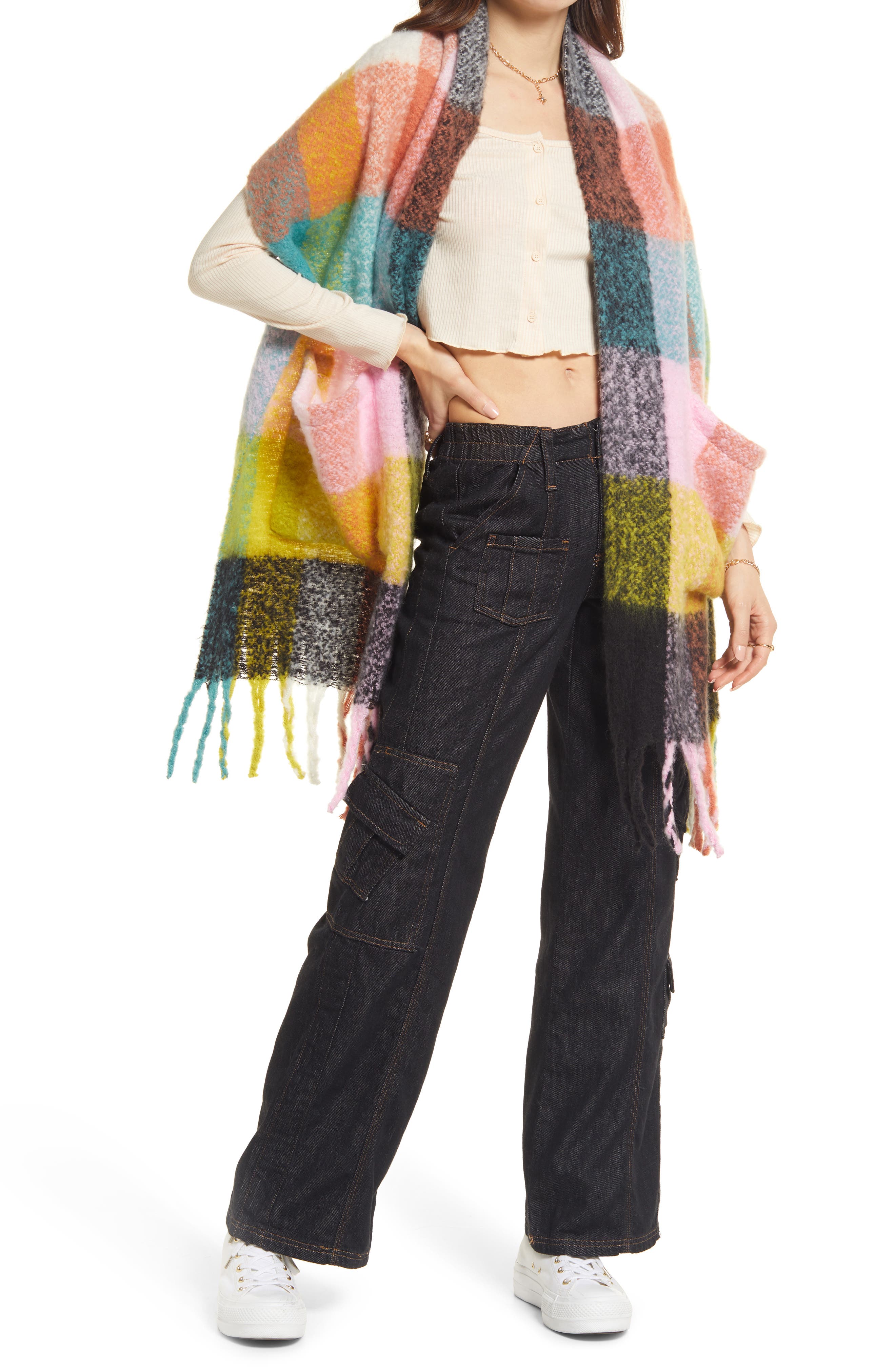 BP. Plaid Blanket Scarf | Nordstromrack