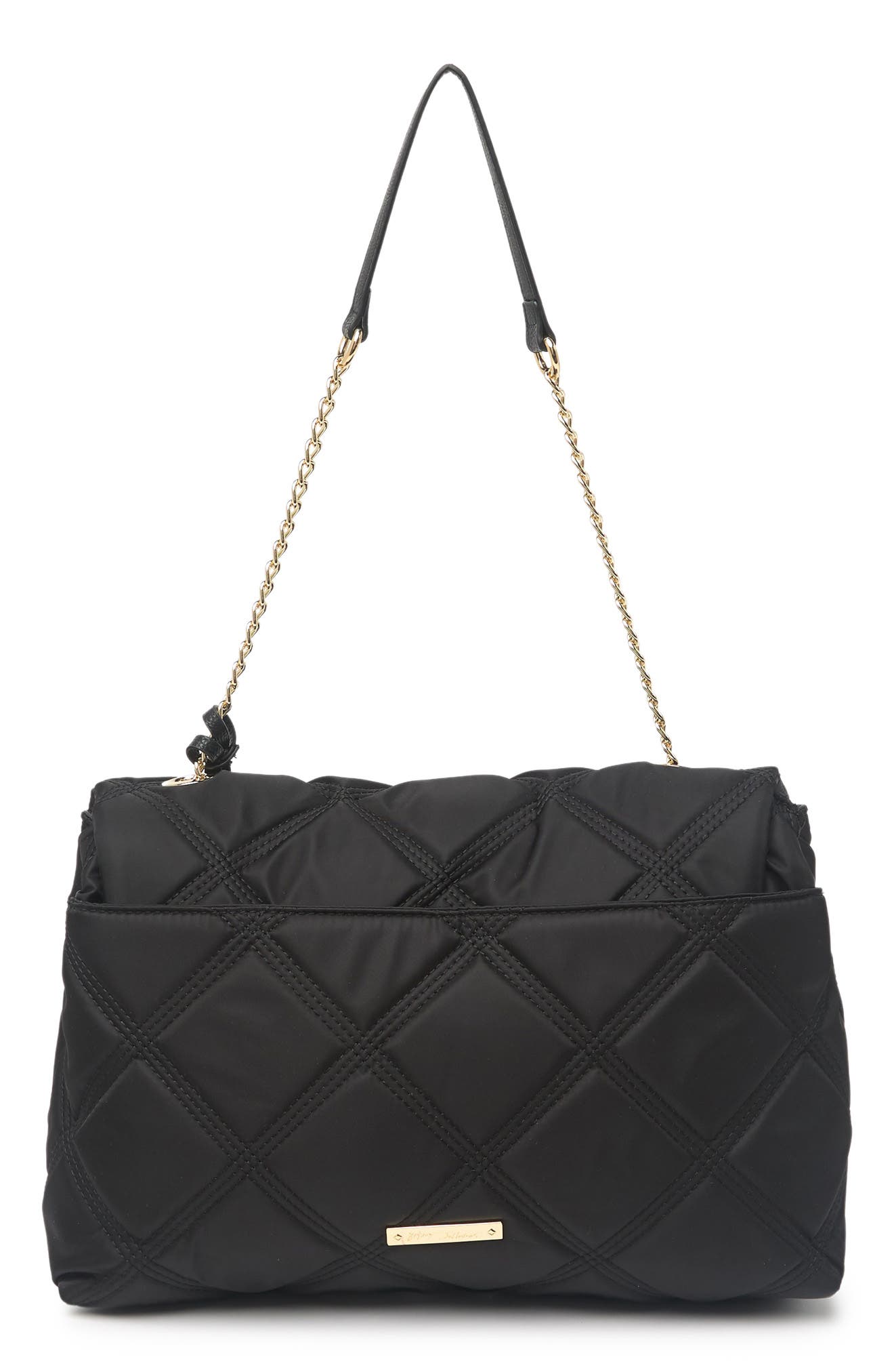 Betsey Johnson Nylon Flap Shoulder Bag & Snake Embossed Pouch Set ...