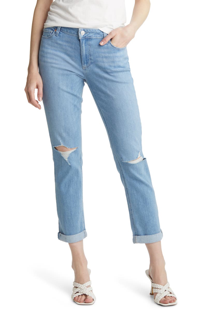 PAIGE Brigitte Ripped Straight Leg Jeans | Nordstromrack