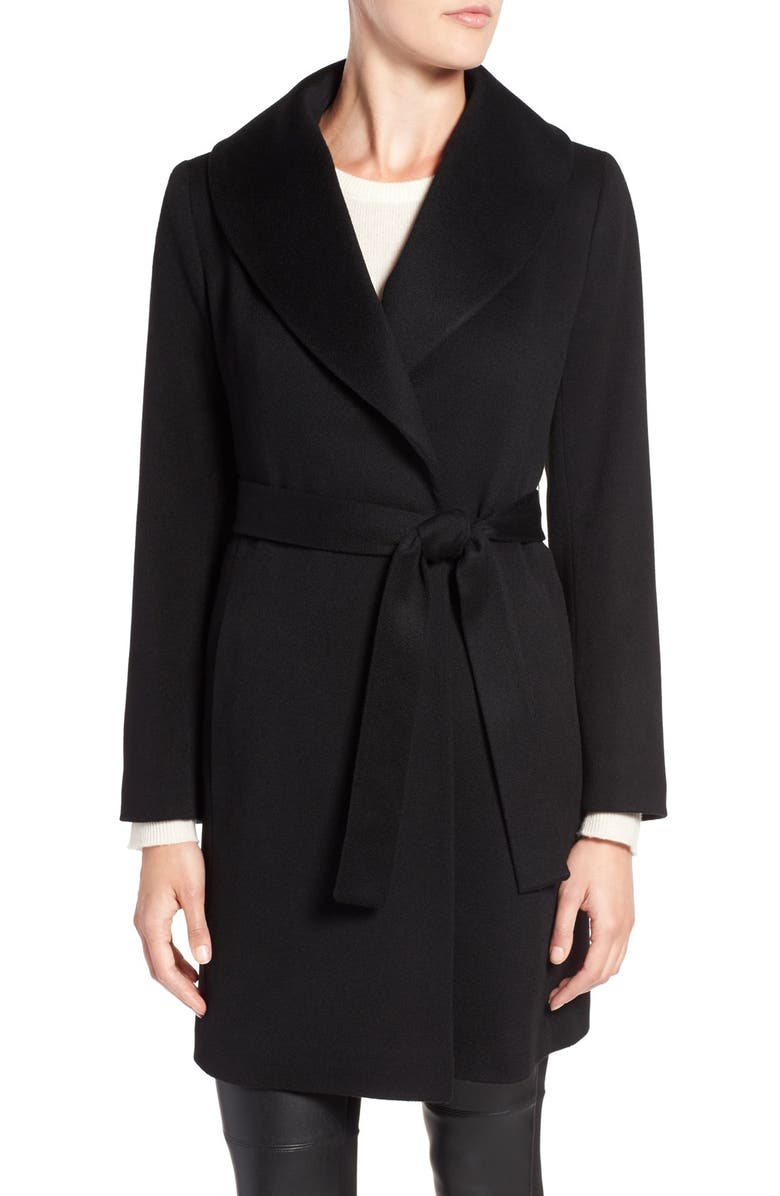 Fleurette Shawl Collar Cashmere Wrap Coat | Nordstrom