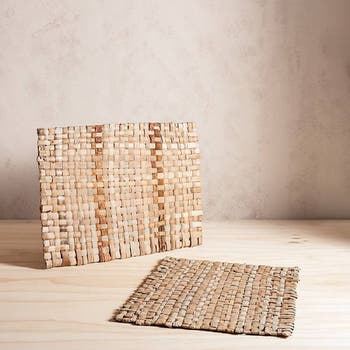 Itza Wood Handwoven Reed Placemats - Set of 4 | Nordstrom