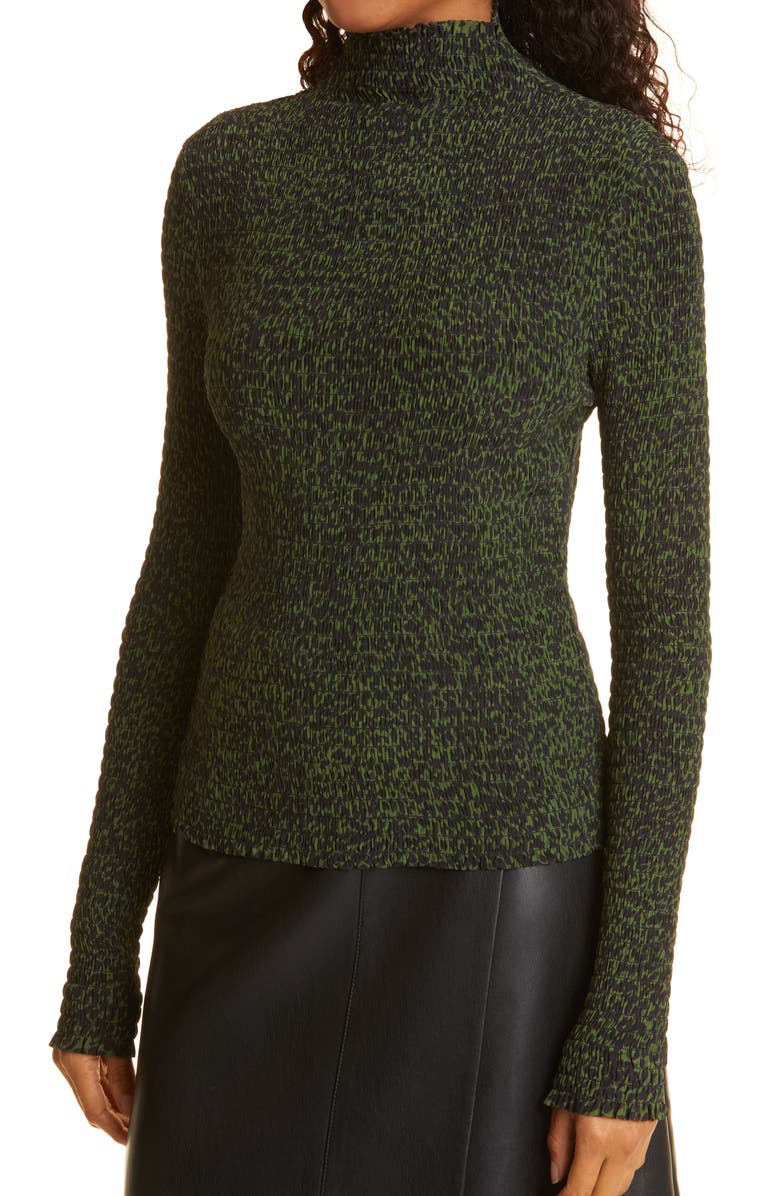 Proenza Schouler White Label Smocked Mock Neck Top | Nordstrom