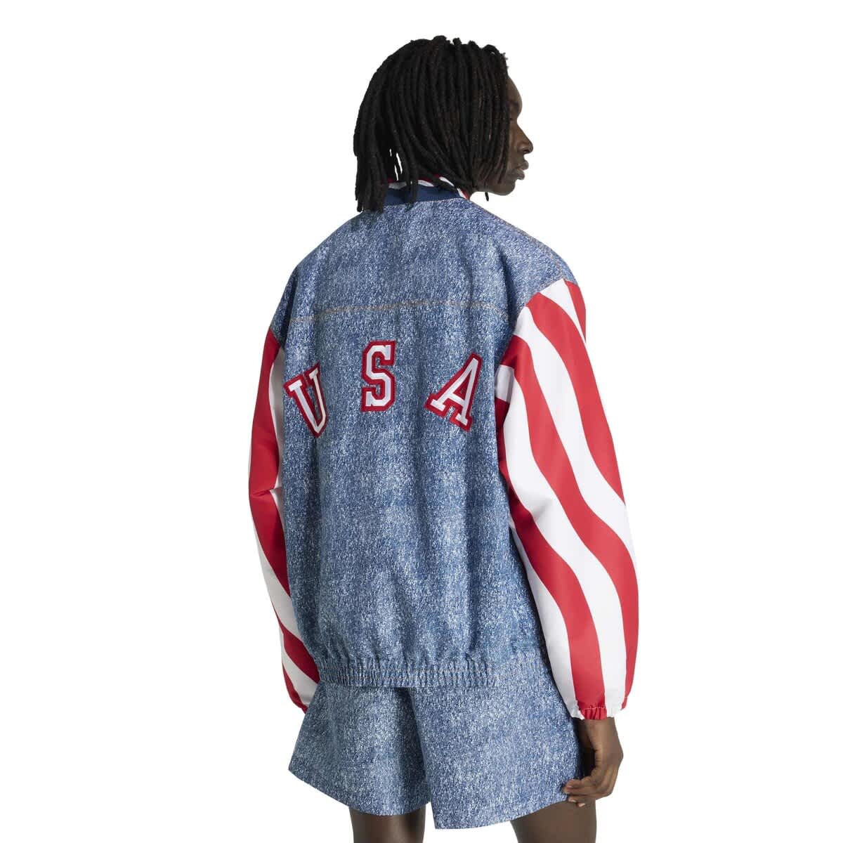adidas Men's adidas Blue USA 1994 Denim Graphic Full-Zip Track Jacket ...